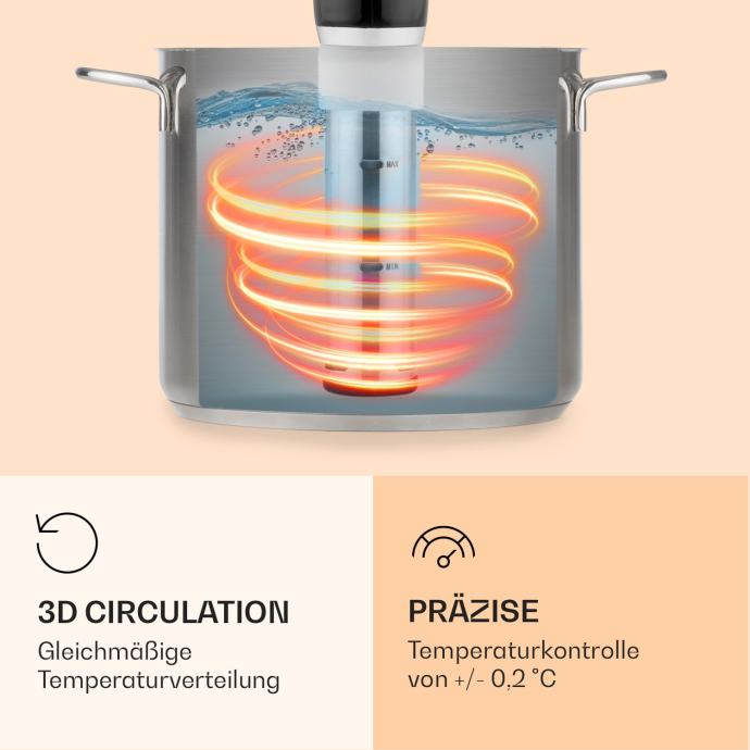Klarstein Quickstick Flex Sous Vide kuhalo, Crna - NOVO