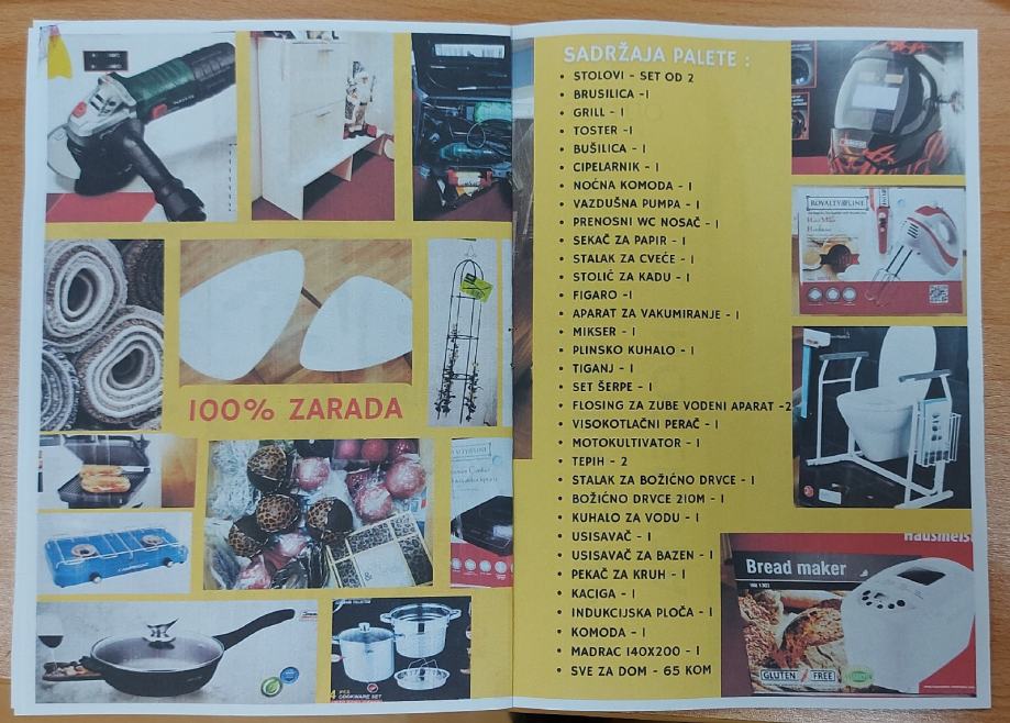 Razna roba na paleti