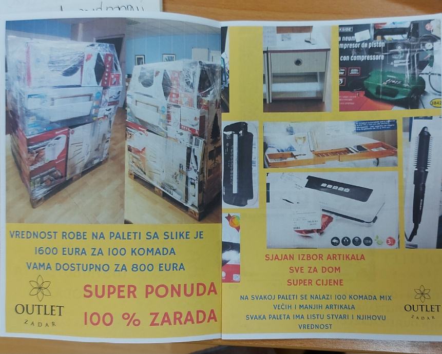 Razna roba na paleti