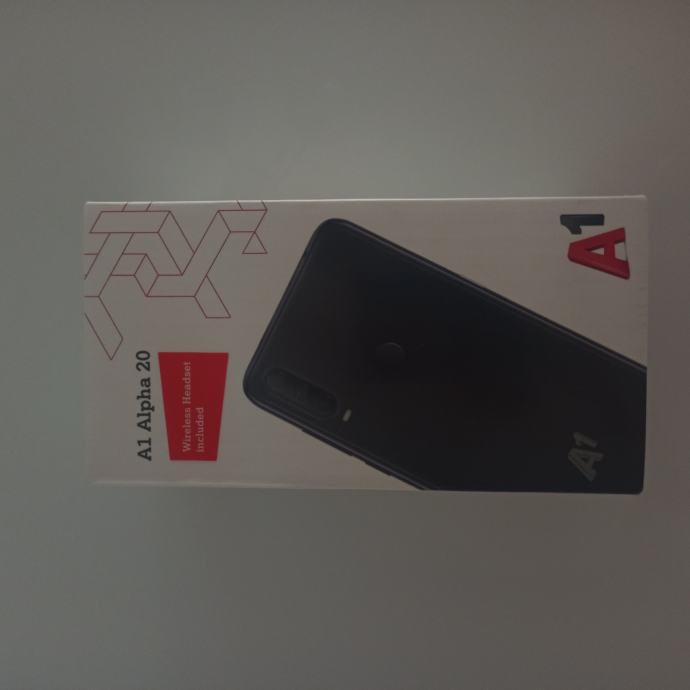 Novi neraspakirani mobitel A1 Alpha 20 Dark Chrome