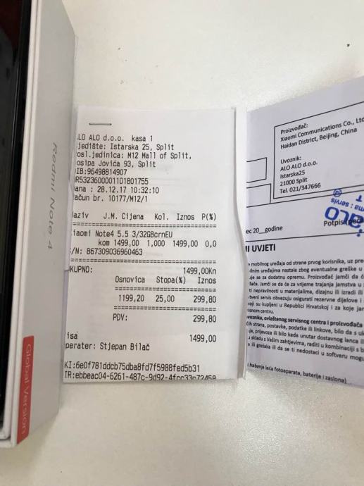 NOVI Redmi Note 4 mobitel