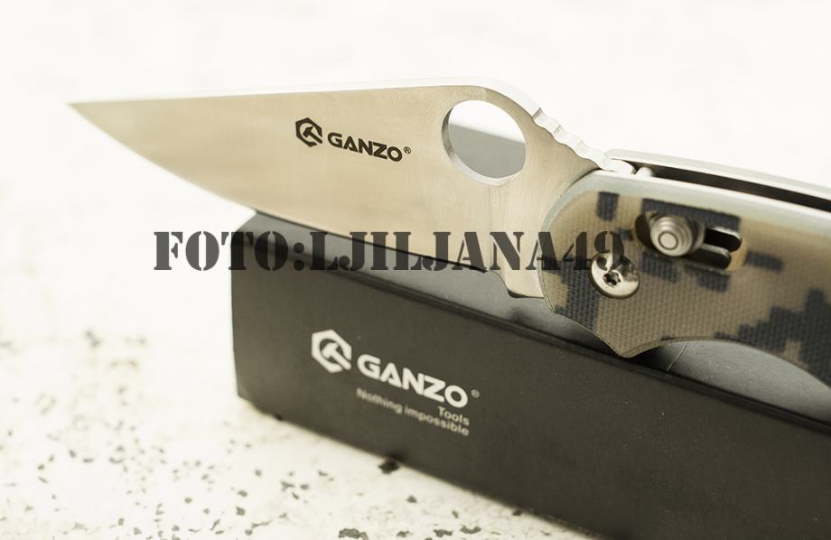 GANZO 729,kvalitetni preklopni nož,G10drška,440C čelik,AXIS lock,NOVO!