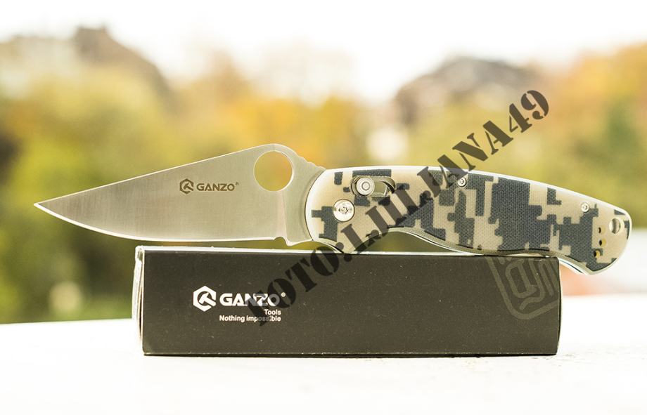 GANZO 729,kvalitetni preklopni nož,G10drška,440C čelik,AXIS lock,NOVO!