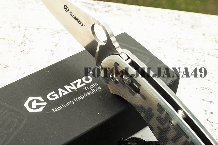GANZO 729,kvalitetni preklopni nož,G10drška,440C čelik,AXIS lock,NOVO!