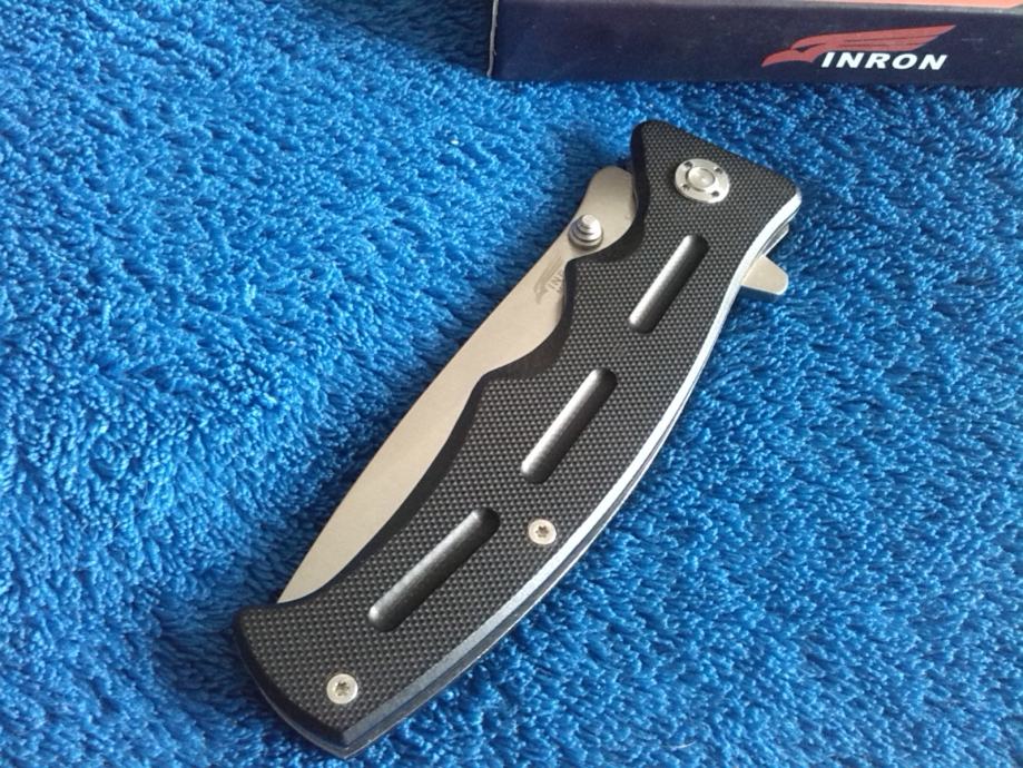 INRON 801,KVALITETAN preklopni nož,9Cr13MoV čelik,G10,FLIPER,AKCIJA!!!