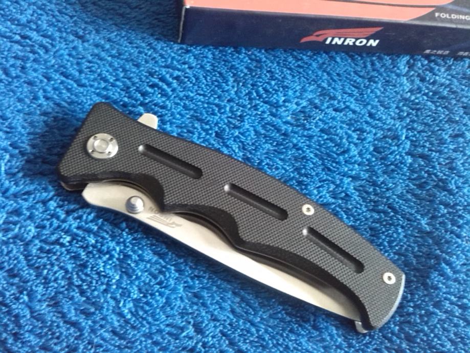 INRON 801,KVALITETAN preklopni nož,9Cr13MoV čelik,G10,FLIPER,AKCIJA!!!