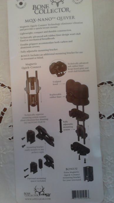 TOBOLAC-BONE COLLECTOR MQX NANO 5 arrow quiver-USA