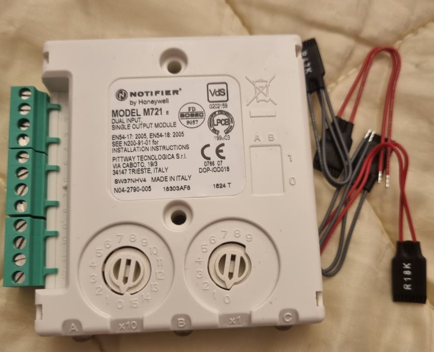 Notifier M721 Dvostruki ulazni modul s izlazom DOJAVLJIVAČ