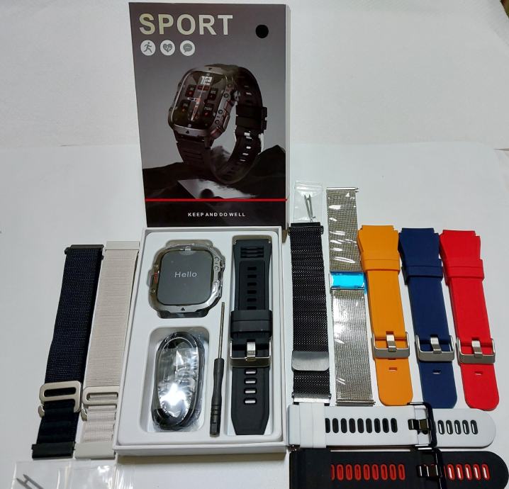 2024/NEW RUGGED SMARTWATCH,MILITARY-USA STD810H,GPS,100% AMOLED-HD