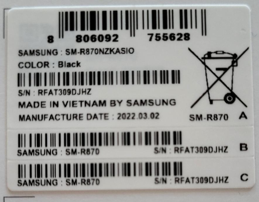 Samsung Galaxy Watch 4 44mm BT Black (model: SM-R870), novo!