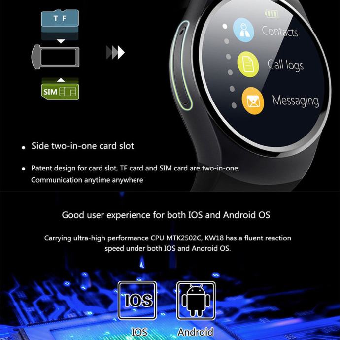 Novi unisex smart watch za iOS-Apple ili Android