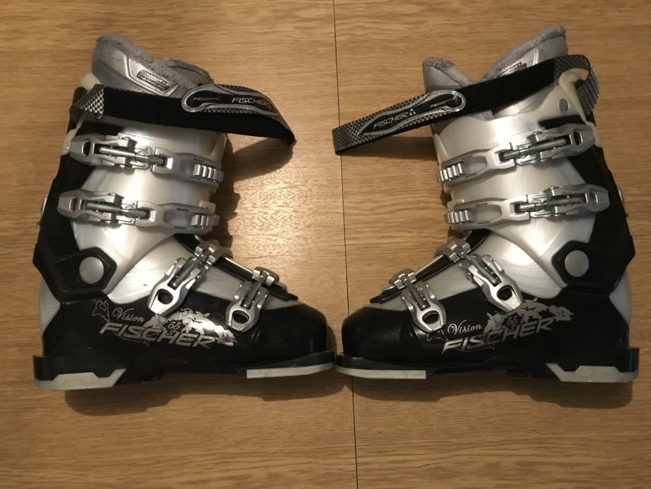 Fischer ženske pancerice Soma Vision 55-br. 38 i Salomon Aero XS skije