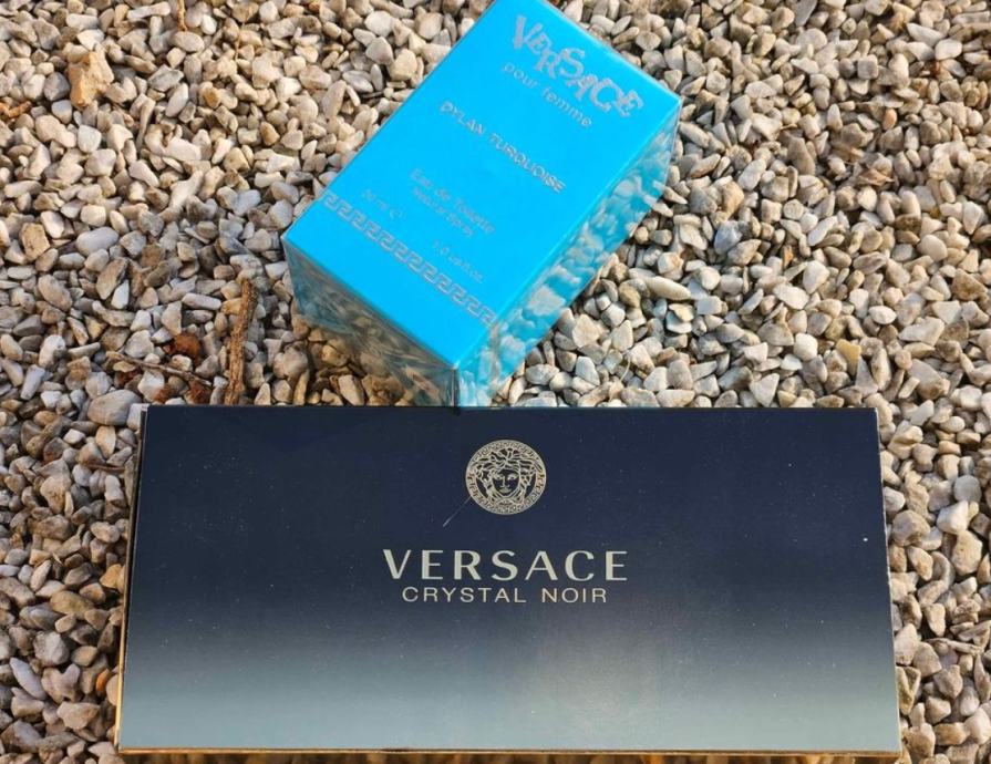 Versace Turquoise & Crystal Noir Mini Parfemski Set