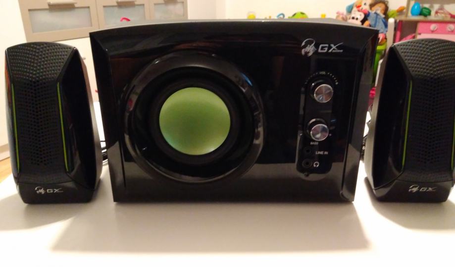 Genius GX SW-G2.1 1200, 2.1 zvučnici, subwoofer i 2 satelita, ispravno