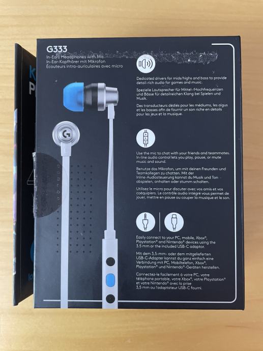 Logitech G333 KDA earbud in-ear slusalice USB-C , 3.5 mm