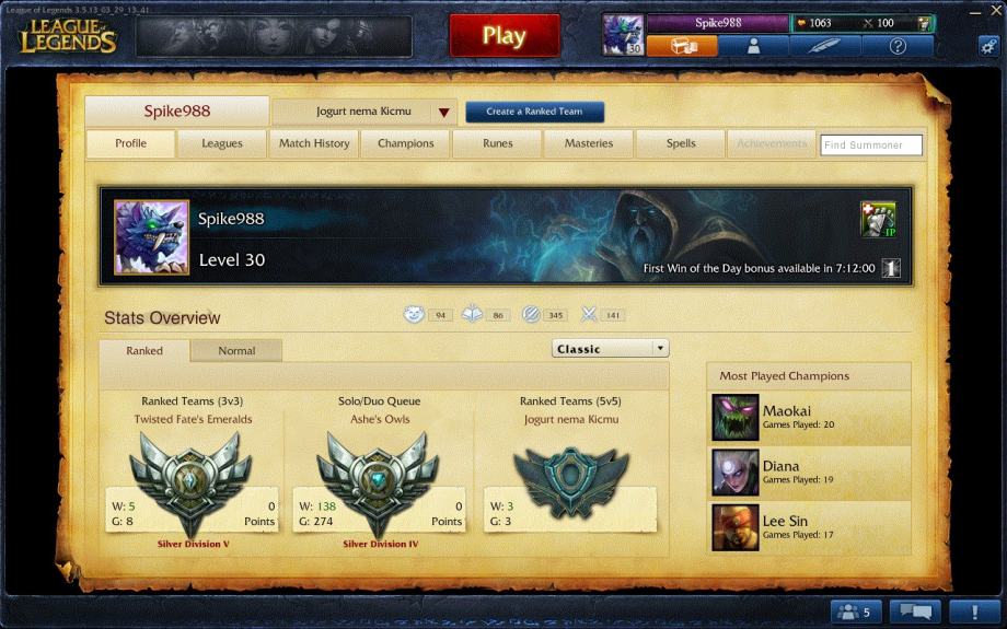 League of Legends Acc