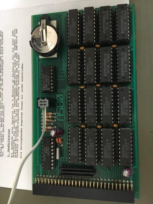 Amiga 500 memory expansion A500 (1.8MB Fast RAM)