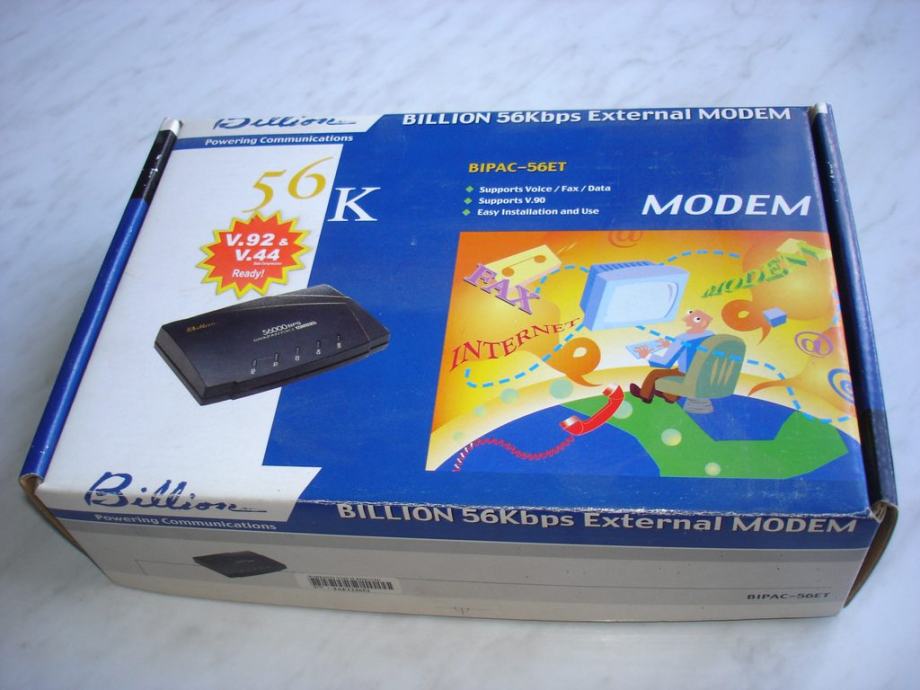 Billion 56Kbps V.92 Data/Fax/Voice eksterni modem
