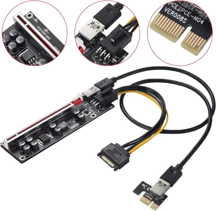 gpu riser PCI-E 1X to 16X V009S-PLUS Riser Card