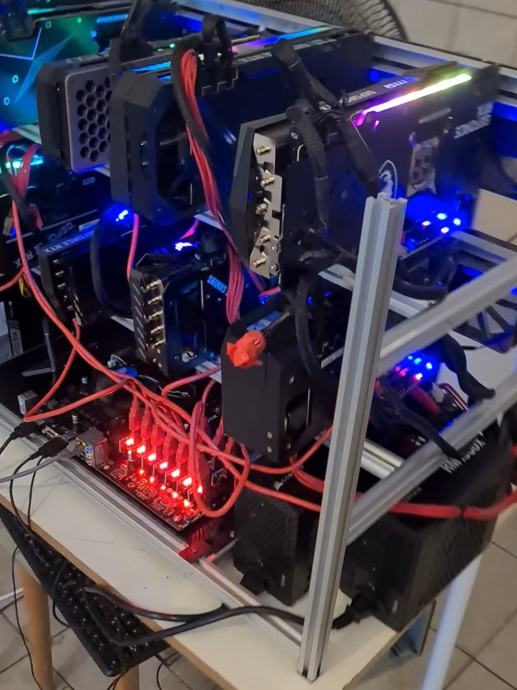 Mining rig server Corsair 1200 i serversko napajanje,bez graficki