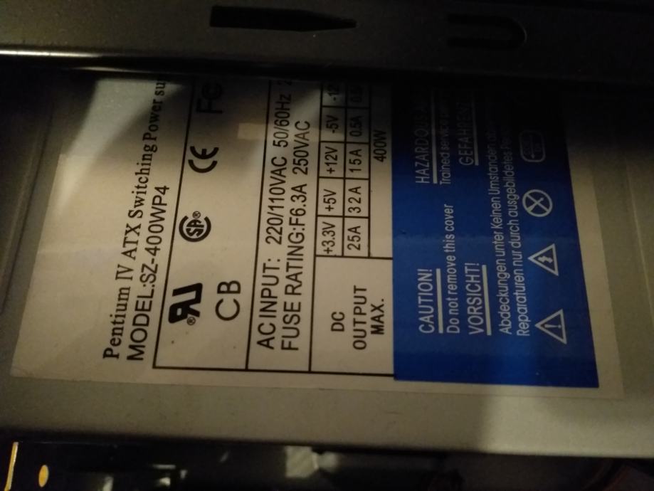 AMD Athlon x2 4400 (2.3 GHz), 3GB DDR2, 80GB HDD, Ati X550, 400W