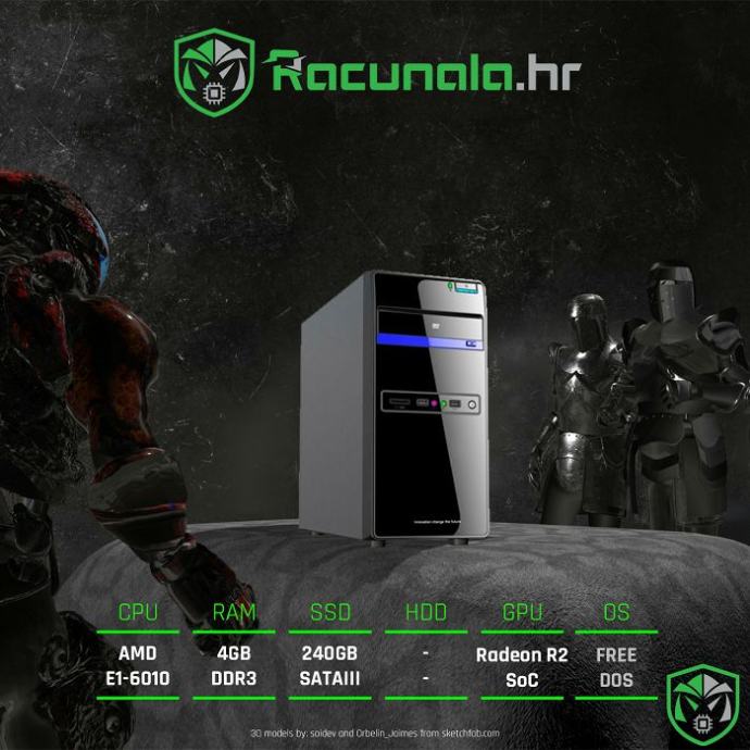 BaB Office E6010N (AMD Dual E1-6010,4GB DDR3,240GB SSD,Radeon R2)