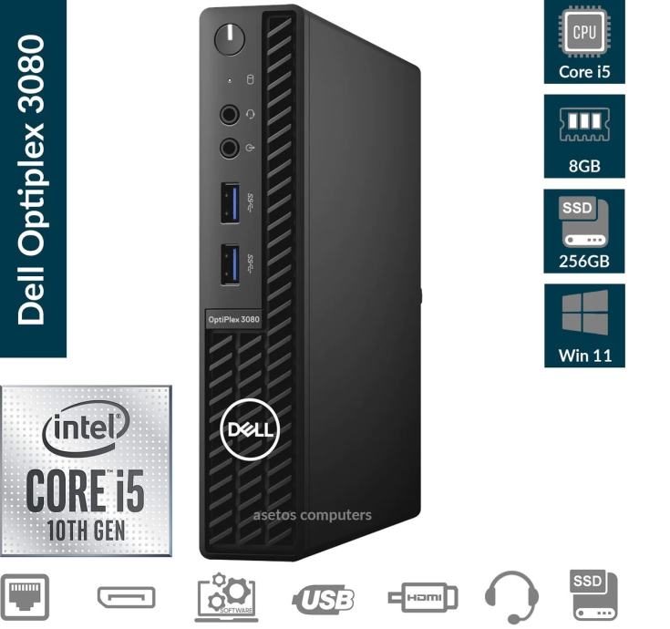 DELL OptiPlex 3080 Micro, i5 10500T, 16GB DDR4, 256GB SSD, 1Tb HDD