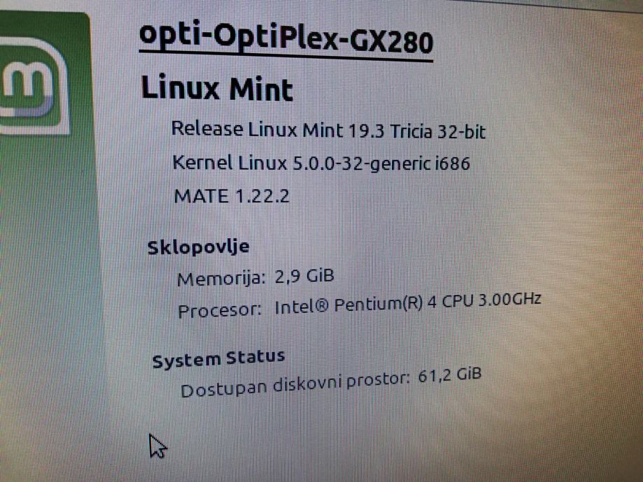 DELL OptiPlex-GX280 s LCD monitorom, tipkovnicom i mišem -Zabok