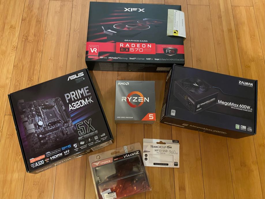 Gaming PC - Ryzen 5 4500/RX 570 8GB/16GB RAM/SSD NVMe 960GB/RGB/WIN10P