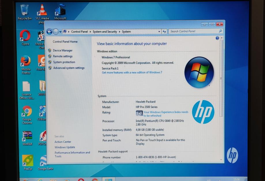 Hewlett-Packard Pro 3500 Series + 17 monitor