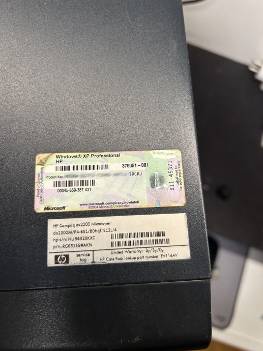 HP Compaq dx2200 microtower