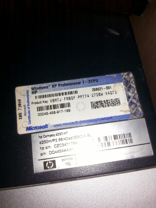 HP d230 MT računalo i monitor Lenovo