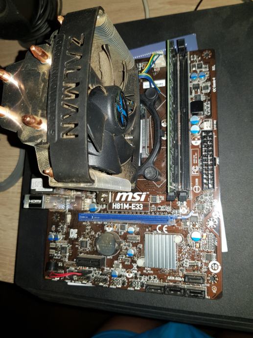 i5 4460 + maticna ploca + ram 8gb ddr3 + custom kuler na poklon