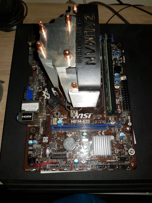 i5 4460 + maticna ploca + ram 8gb ddr3 + custom kuler na poklon