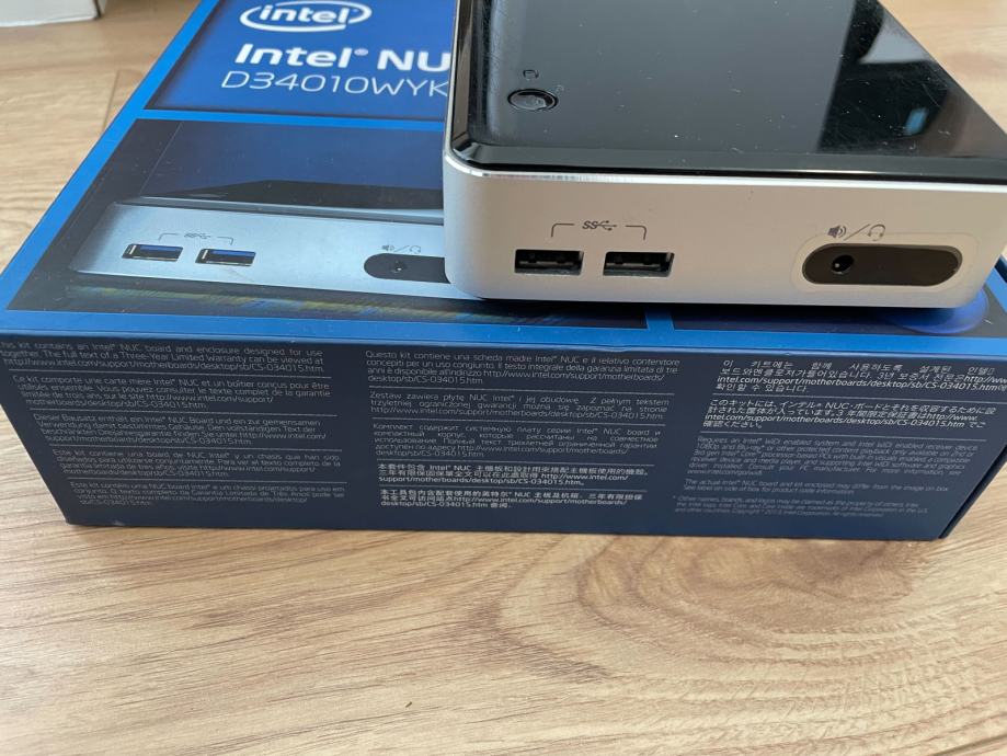 INTEL NUC, I3-4010U, 128GB SSD, 8GB RAM, HD 4400, WIN 10 PRO