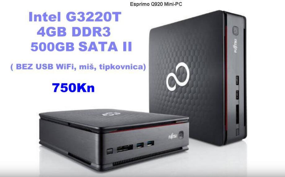 Mini PC Esprimo Fujitsu Q920 2.6Ghz 4GB DDR3 500GB USB 3.0 LAN1Gbit