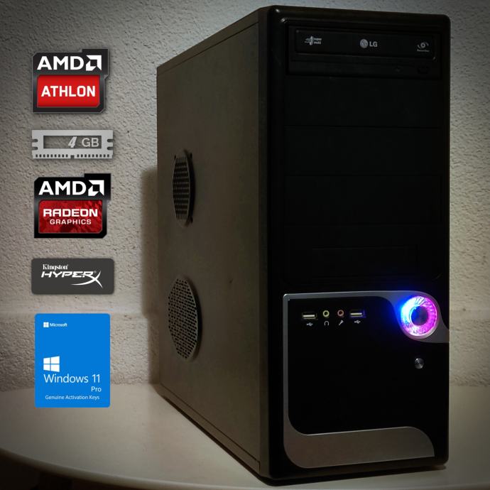 PC ASRock Home&Play - AMD Athlon/4GB DDR3/Radeon Graphics/Windows 11