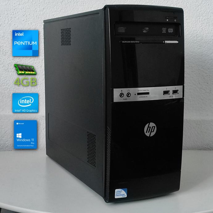 PC - HP 500B Microtower - Intel Pentium/4GB DDR3/Intel HD/Win 11 PRO