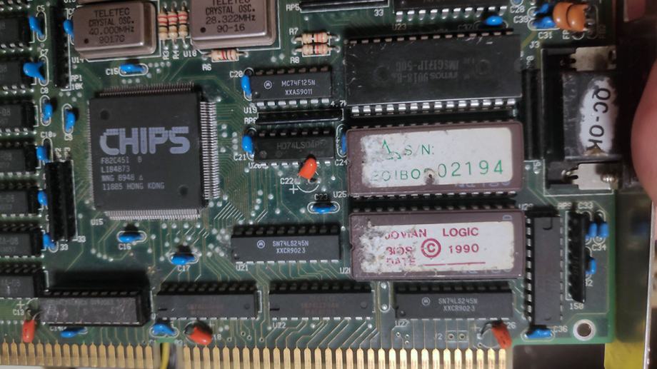 Retro PC Intel 386 DX 33mhz 386DX-33 s koprocesorom i387DX