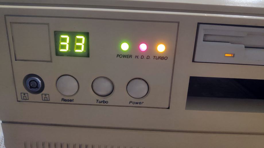 Retro PC Intel 386 DX 33mhz 386DX-33 s koprocesorom i387DX