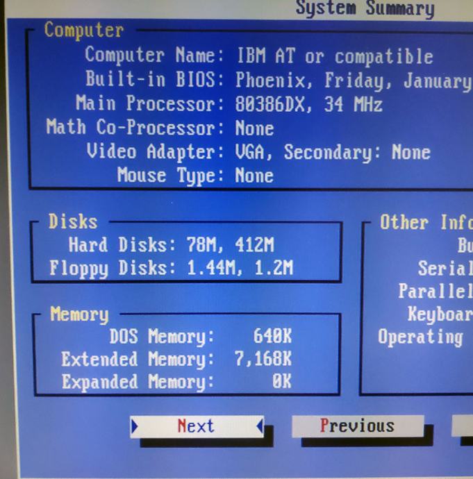 Retro PC Intel 386 DX 33mhz 386DX-33 VGA EGA Eprom programator