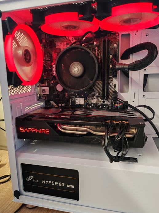 ⭐RGB Gaming PC⭐ Ryzen 5 5500•RX 5700XT 8GB•16GB•700w•WIN11 + OFFICE