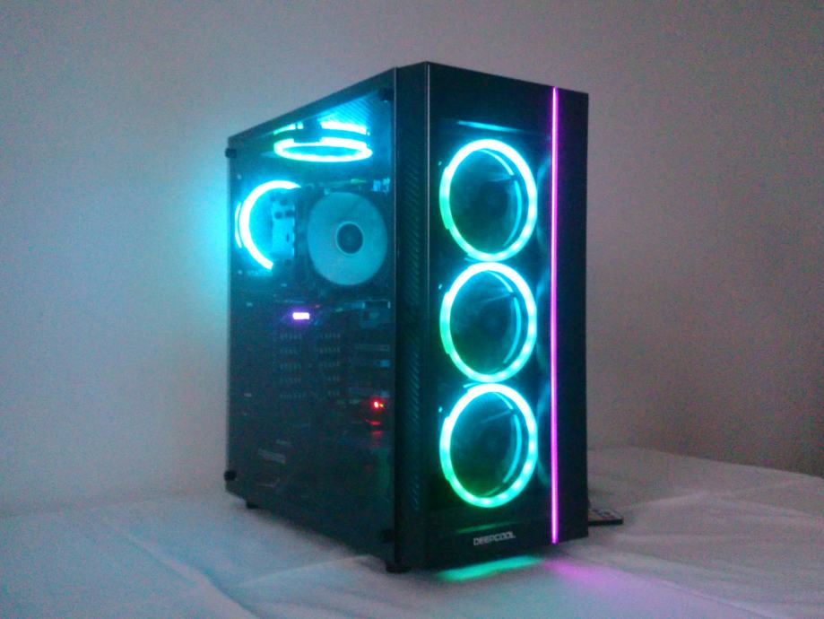 RGB Tempered glass Gaming PC i7 RX 470 8GB RAM 1TB HDD 120GB SSD