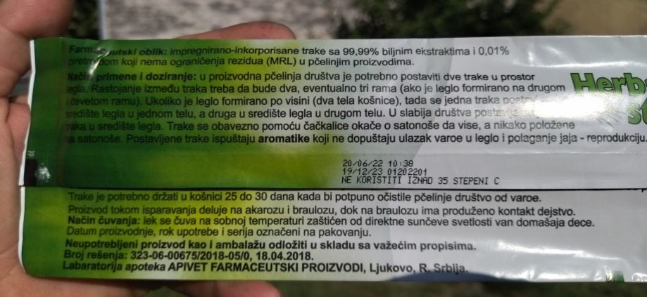Herba strip letvice protiv varoe AKCIJA