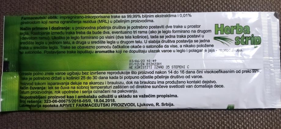 Herba strip letvice protiv varoe AKCIJA