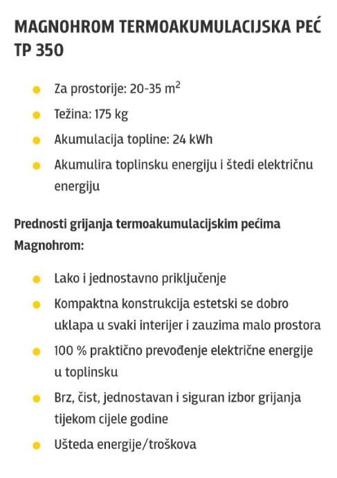 Magnohrom termo peć 3,5kW