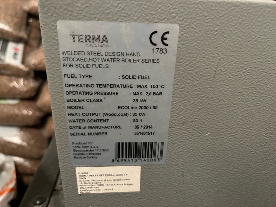 Terma ECOline 2000, kotao na drva i pelet, 35 kW,
