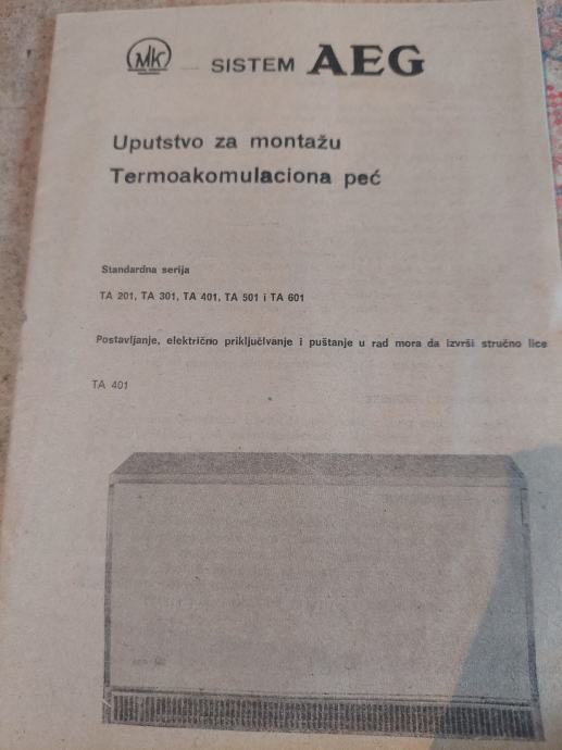 Termo pec AEG 3kw,monofazni pr.