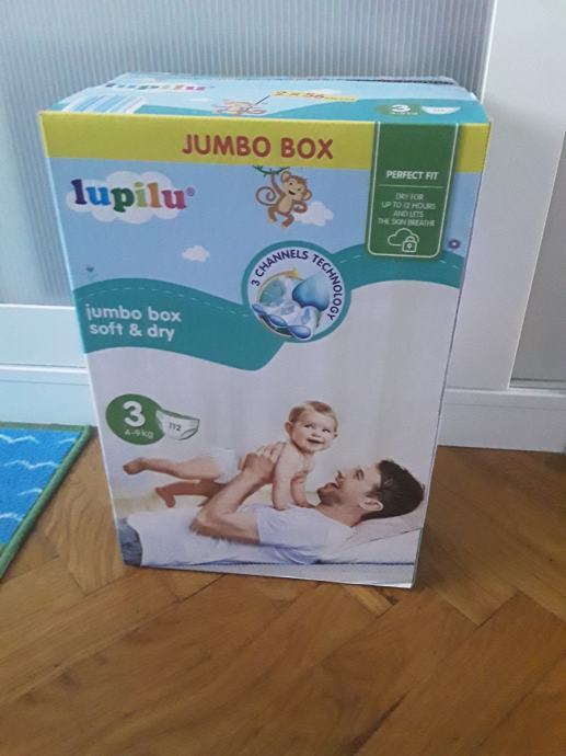 Lupilu pelene 3 Jumbo box kutija 112 kom