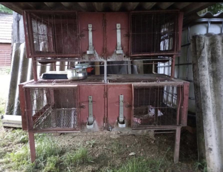 Kavez za piliće, perad/4 kaveza na dvije etaže